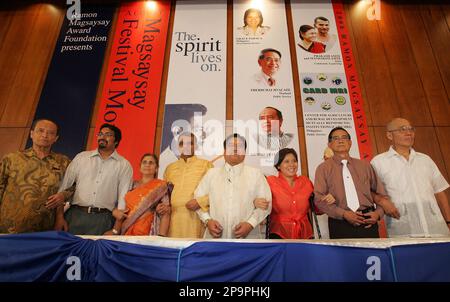 2008 Ramon Magsaysay Awardees India's Prakash Amte, left, and his wife ...