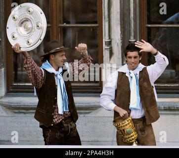 FC Bayern Munich's players from Argentina Martin Demichelis, left, and ...