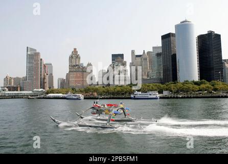 Proteus, a prototype wave adaptive modular vessel, cuts through the ...