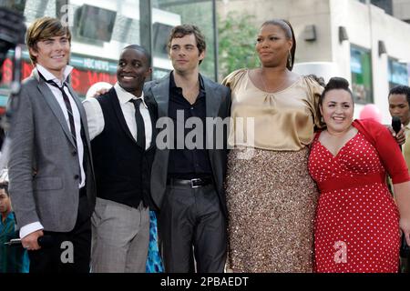 Zac Efron,left, who plays Link Larkin, Nikki Blonsky, second from left ...