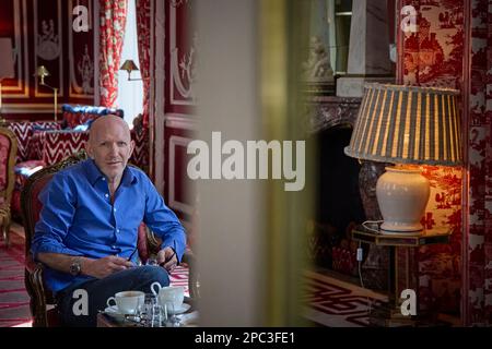Historian Simon Sebag Montefiore poses during an interview for Europa ...
