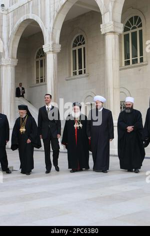 From left, Patriarch Hazim, the Patriarch of Antioch and the whole East ...
