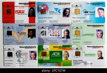 Die neuen elektronischen Gersundheitskarten verschiedener ...
