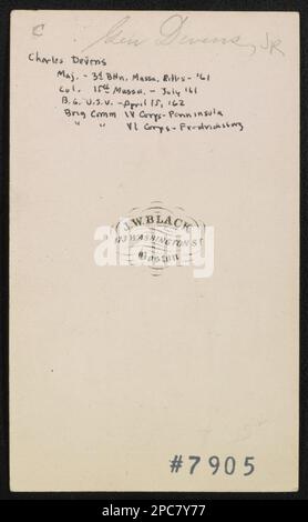 Major General Charles Devens des 3. Massachusetts Gewehre Bataillon und 15. Massachusetts ...