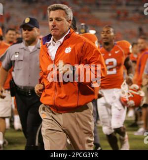 Clemson's head coach Tommy Bowden watches his team from the sideline ...