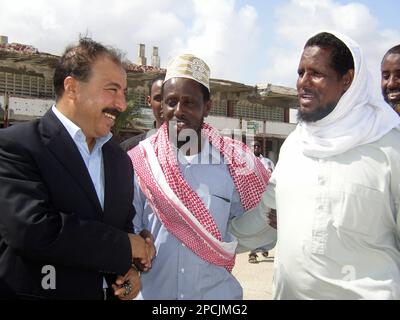 Sheikh Sharif Sheikh Ahmed, chairman of the Islamic Courts Union during ...