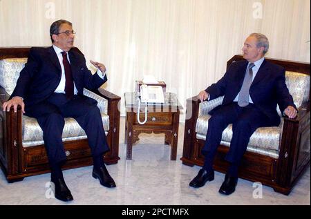 Syrian Vice-President Farouk al-Sharaa gives an overall political ...