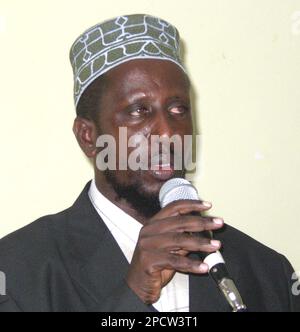 Sheikh Sharif Sheikh Ahmed, chairman of the Islamic Courts Union during ...