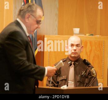 Defense attorney Robert Harrison, left, cross examines witness Francis ...