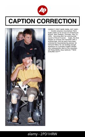 Double amputee mountaineer Gary Inglis smiles as he arrives at ...