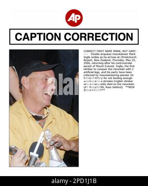Double amputee mountaineer Gary Inglis smiles as he arrives at ...