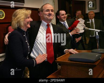 Idaho Gov. Jim Risch, with his wife Vicki, cut Idaho's 116th birthday ...
