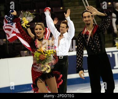 Tanith Belbin, left, and her partner Benjamin Agosto from the U.S ...