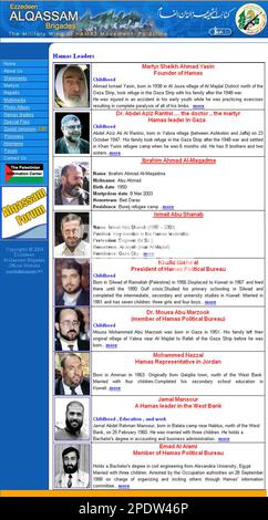 Hamas neue Führer Abdel Aziz Rantisi spricht mit seinen Anhängern und ...