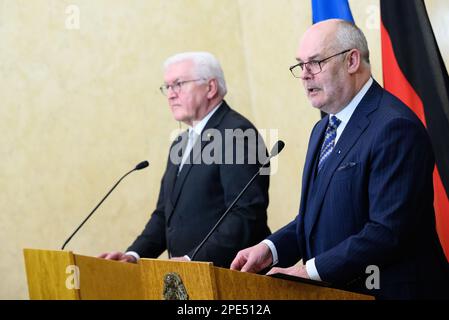 Tallinn, Estland. 15. März 2023. Der deutsche Präsident Frank-Walter ...