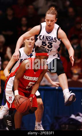 Kansas State's Kendra Wecker, top, battles Vanderbilt's Abi Ramsey for ...