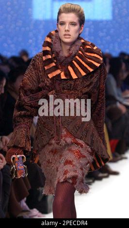 A model for Fendi presents the Fall-Winter 2019-2020 collection 'The ...