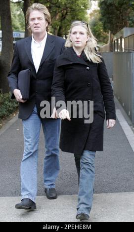 Tim Blackman, left, father of a slain British woman Lucie Blackman, and ...