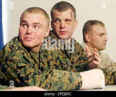 Die US-Soldaten Travis Schafer, Ryan Chapman and Jeffery Owens, von ...