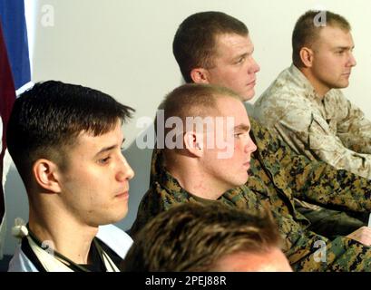 Die US-Soldaten Travis Schafer, Ryan Chapman and Jeffery Owens, von ...