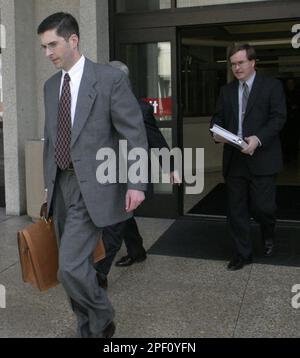 Prosecution team members, from left, Brett Pinion, Michele McCutcheon ...