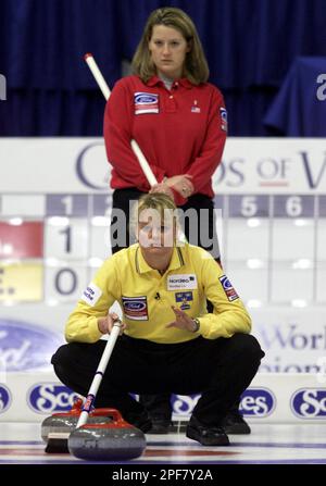 United State's skip Debbie McCormick looks on as teammates Natalie ...