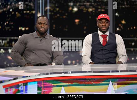 Olabinjo Osundairo, left, and Abimbola Osundairo appear on "Hannity" at ...
