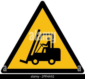 Warnzeichen mit Gabelstapler-symbol Stockfotografie - Alamy
