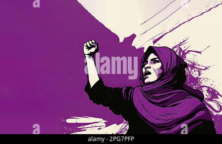 Afghanische Frau, die für ihre Rechte kämpft. Frauen gegen die ...