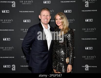 Andrew Giuliani, left, and wife Živilė Rezgytė attend the premiere "The ...