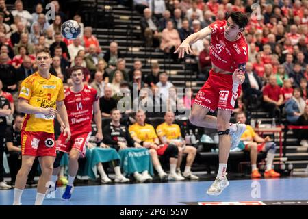 Aalborg, Dänemark. 23. März 2023. Simon Pytlick (2) von GOG, der ...