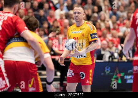 Aalborg, Dänemark. 23. März 2023. Marinus Munk (25) des Aalborg ...