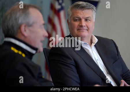 Boston Athletic Association President and CEO Jack Fleming, left, and ...