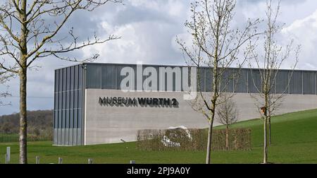 31. März 2023, Baden-Württemberg, Künzelsau: Das monumentale 90 Meter ...
