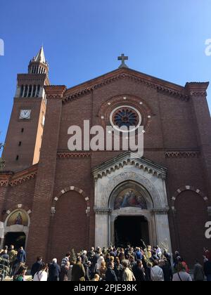 Varese, Italien. 02. April 2023. Castellanza VA, Italien Palmensonntag ...