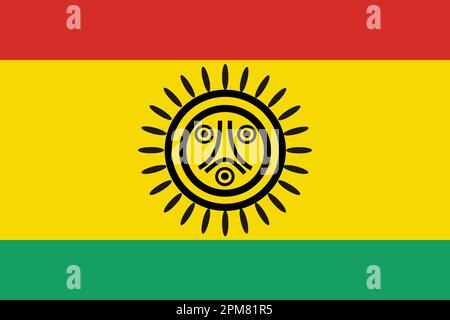 Flagge der Ureinwohner Mittelamerikas, Nahua Pipil. Flagge, die ...