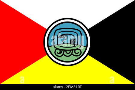 Flagge der Ureinwohner Mittelamerikas, Nahua Pipil. Flagge, die ...