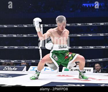 Tenshin Nasukawa gewann am 8. April 2023 in der Ariake Arena in Tokio ...