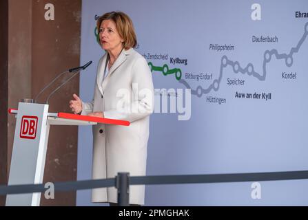 13. April 2023, Rheinland-Pfalz, Gerolstein: Malu Dreyer (SPD), Ministerpräsident von Rheinland ...