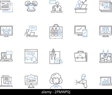 Symbolsammlung für Business-Workflow-Gliederung. Management ...
