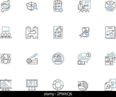 Symbolsammlung der Datenbankmodellstruktur. Datenbank, DBMS, RDBMS, SQL ...