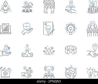 Symbolsammlung für Innovation und Fortschritt. Innovation, Fortschritt ...