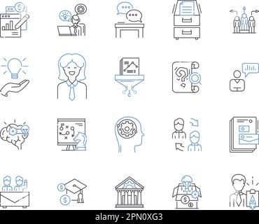 Symbolsammlung für die Übersicht über den Unternehmensumsatz. Gewinn ...