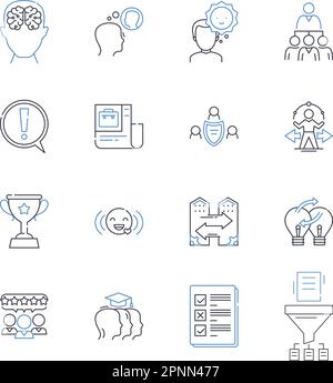 Symbolsammlung für den „Firm Success Line“. Kompetenz, Wohlstand ...