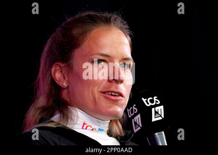 Catherine Debrunner während einer Pressekonferenz im TCS London ...
