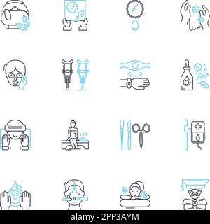 Lineare Symbole für Beziehungstherapie gesetzt. Kommunikation, Beratung ...