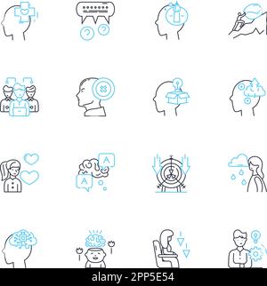 Lineare Symbole für emotionale Unterstützung festgelegt ...