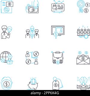 Lineare Symbole für professionelles Fehlverhalten. Korruption ...