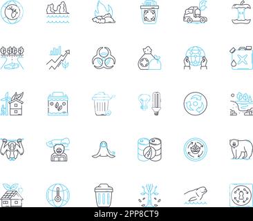 Lineare Symbole für Rohmaterialien festgelegt. Mineralien, Erze, Holz ...