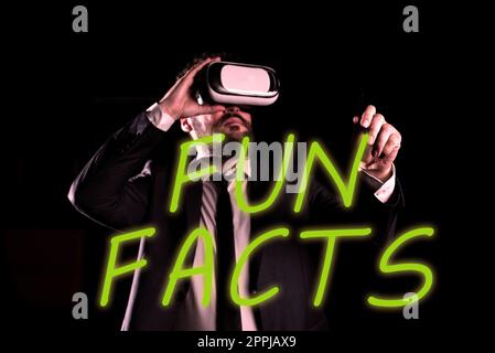 Handgeschriebenes Schild Fun Facts, Business Idea kurze interessante ...